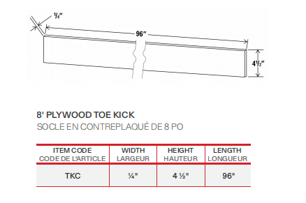 White Shaker Plywood Kick Plate – RêveCuisine